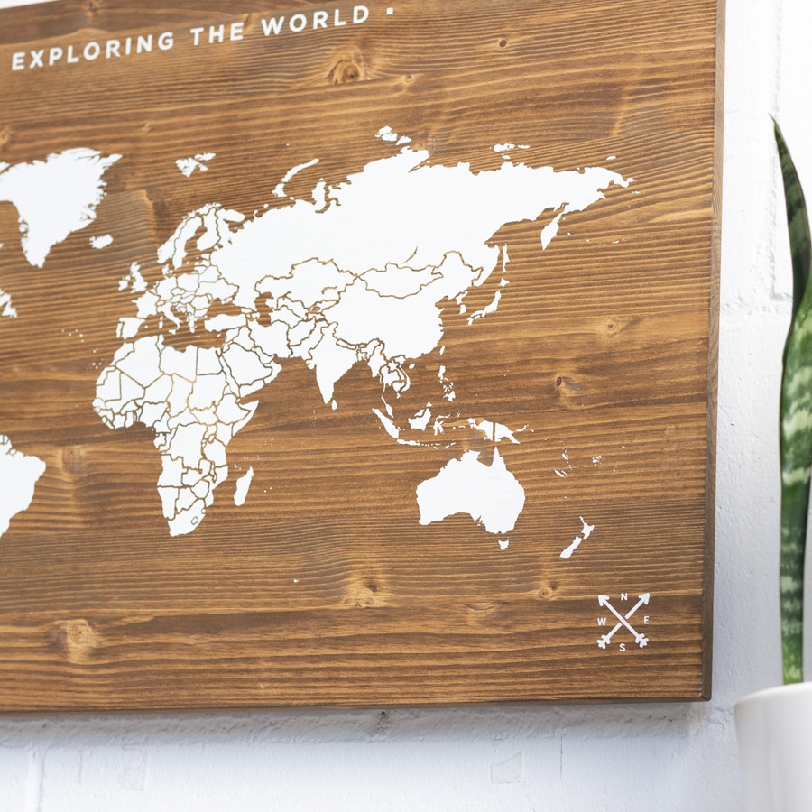 Wooden board World map size L | Decor-by-Glassor.cz