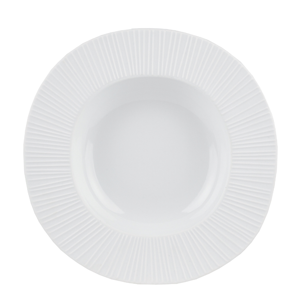 Porcelain deep plate with ridges | Decor-by-Glassor.cz