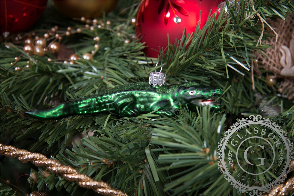 Alligator Christmas ornament | Decor-by-Glassor.cz